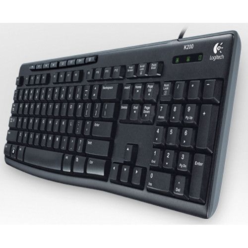 Logitech K200 Wired Keyboard Black White Paykobo