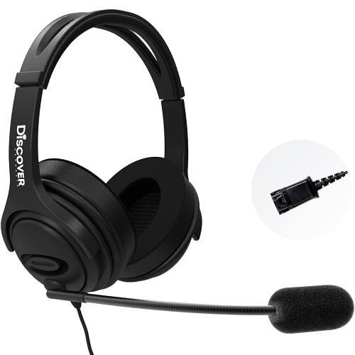 Buy Discover D722 Quick Disconnect Noise-cancelling Wired Headset ...