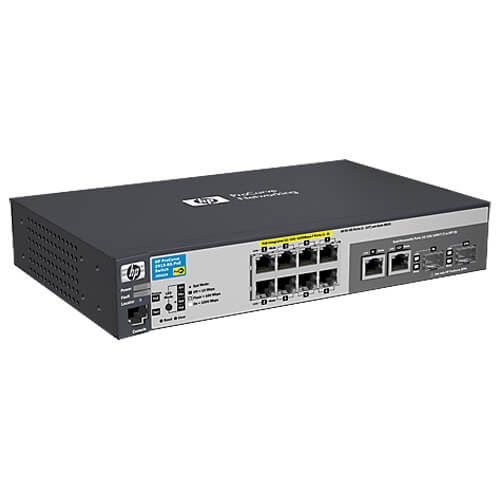 HP 2915-8G-PoE 8-Port Managed Stackable Gigabit PoE Switch w/ 2x Dual ...
