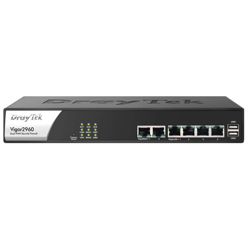 DrayTek Vigor 2960 Dual-WAN Load Balancing VPN Firewall