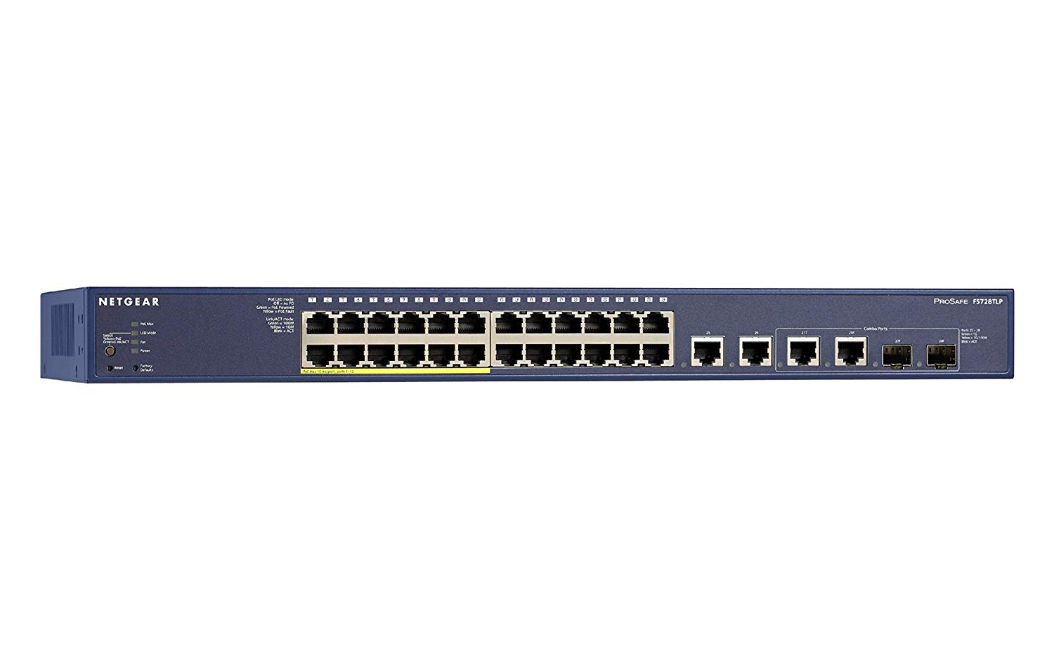 Netgear FS728TLP 24-port PoE Smart Switch w/2 fiber ports