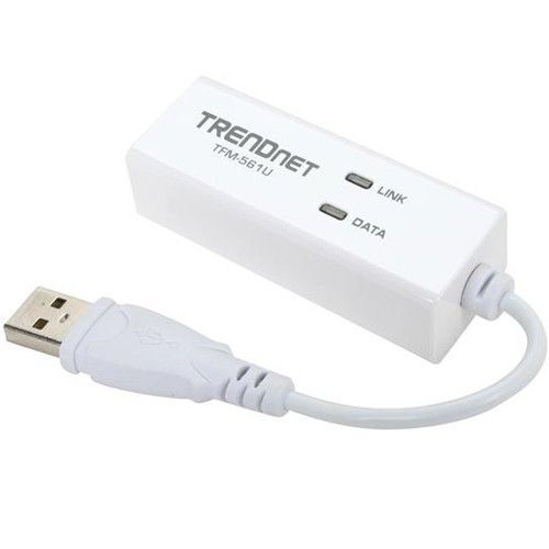 TRENDnet TFM-561U External Dial-Up 56K V.90 USB Fax Modem