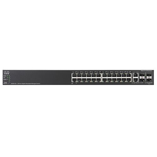 Cisco SG500-28 24-Port Managed Stackable Gigabit Switch w/ 2x Combo ...