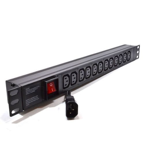 LMS Data 6-Way 1U 19-inch Horizontal Rackmount PDU C13 Socket to C14 ...