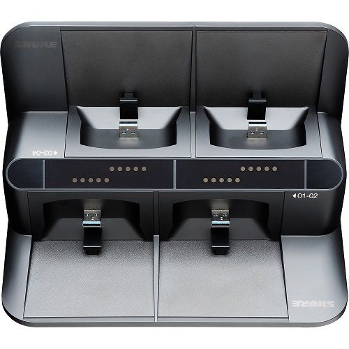 Shure SBC250 2-Bay Networked Docking Station Charger - for ULXD6/ULXD8 ...