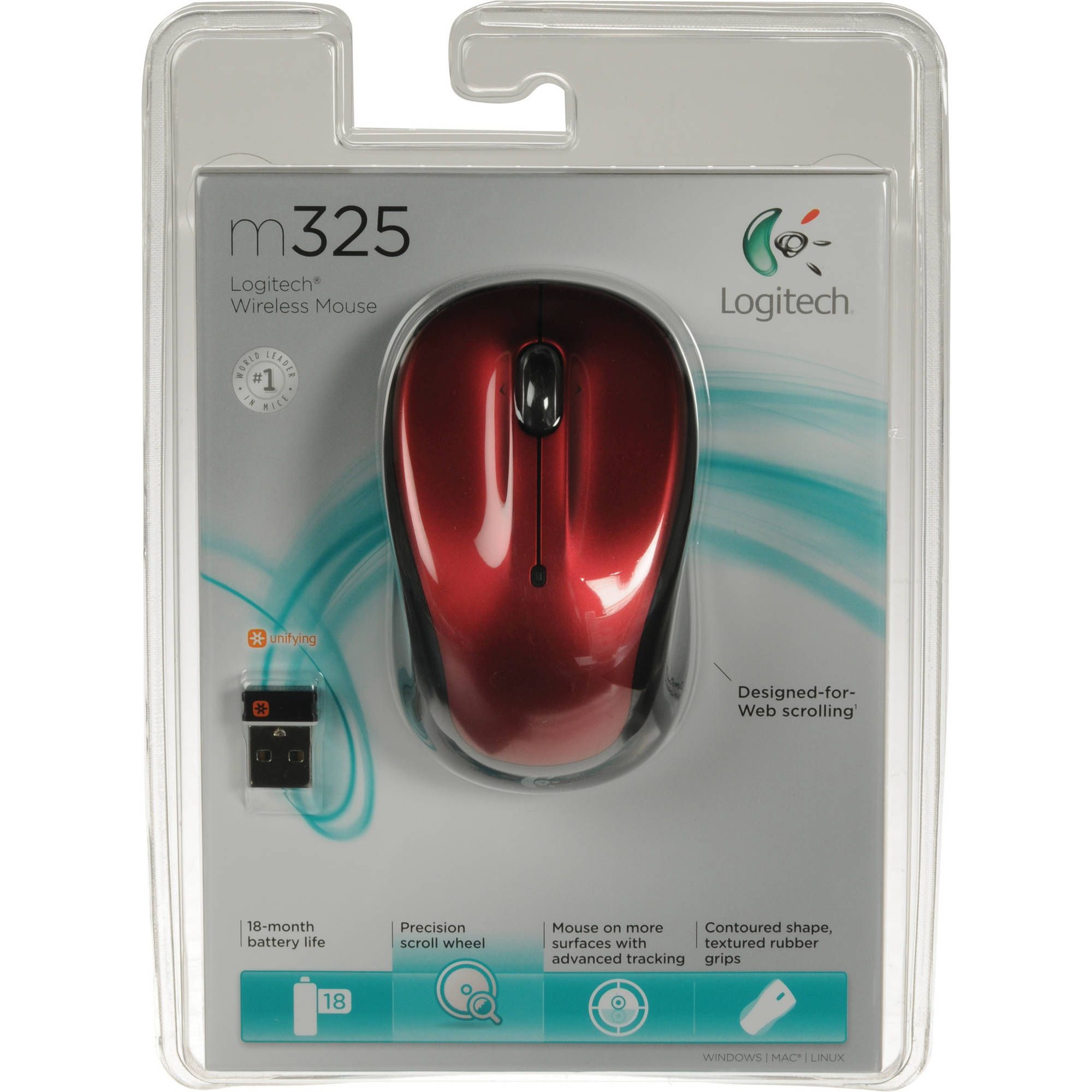 Logitech Wireless Mouse M325 (Red)